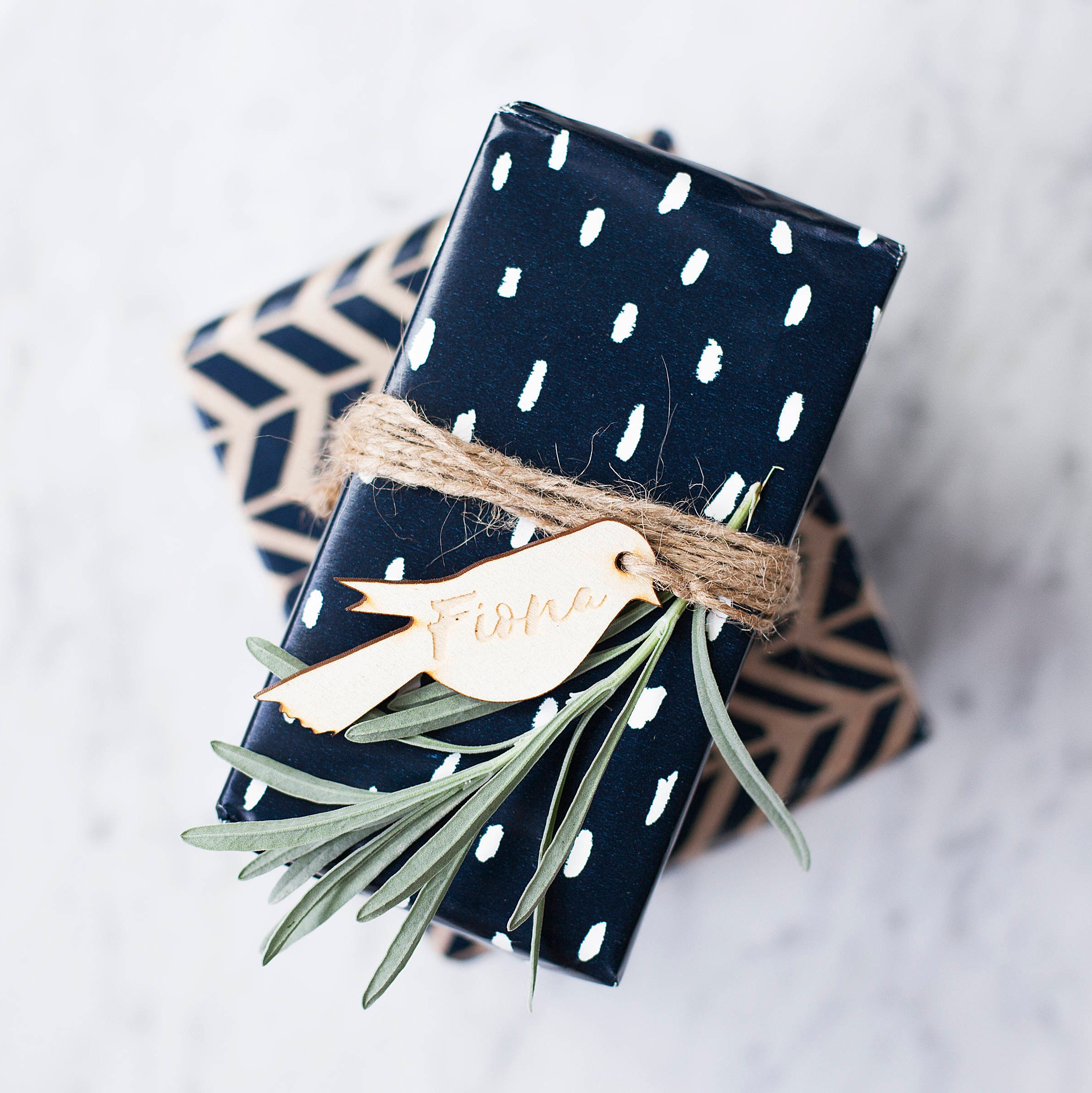 Personalised Robin Gift Tag Engraved Name Tag Wooden Name | Etsy UK