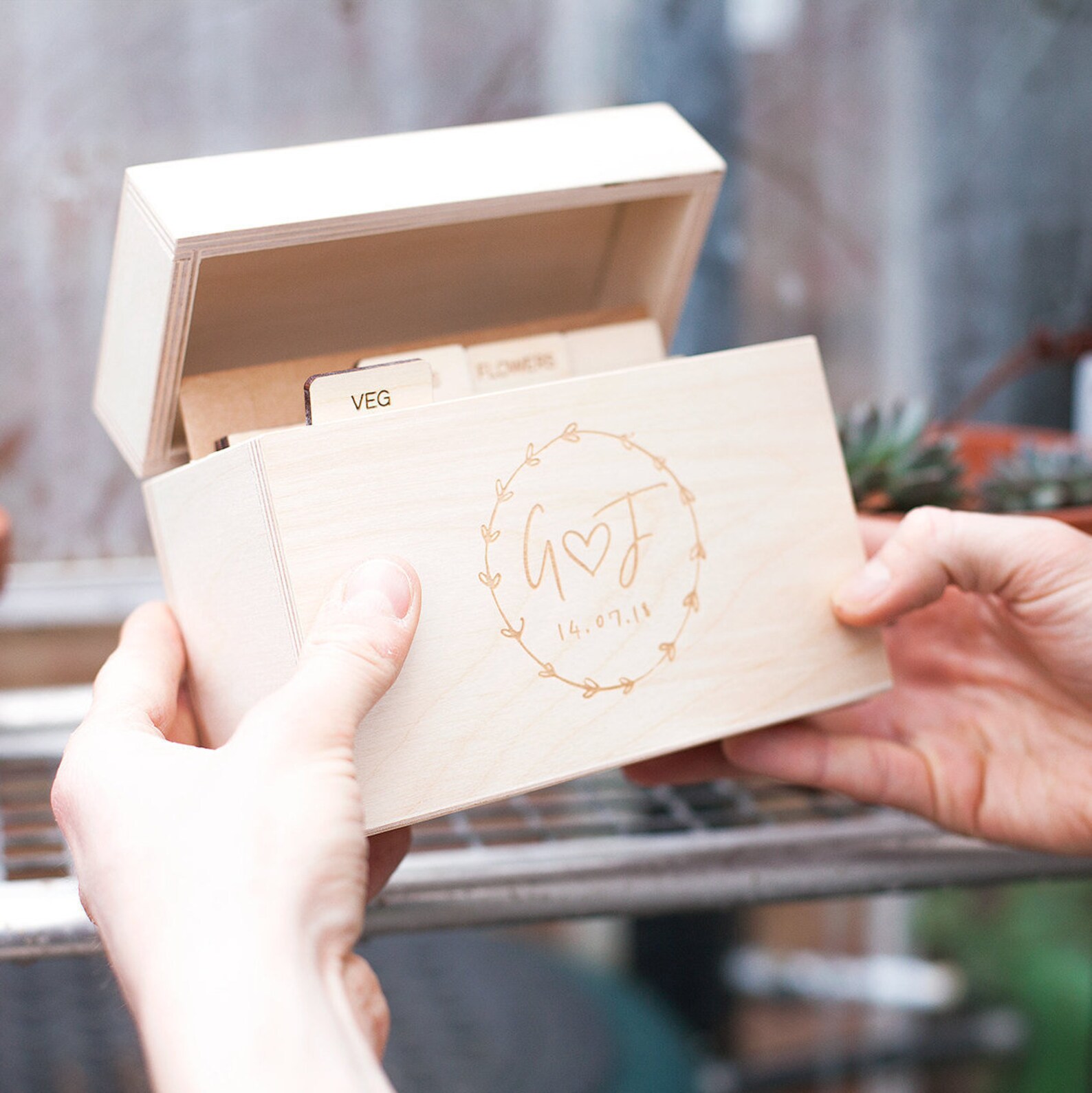 Personalised Couples Wooden Garden Seed Box Seed Storage - Etsy