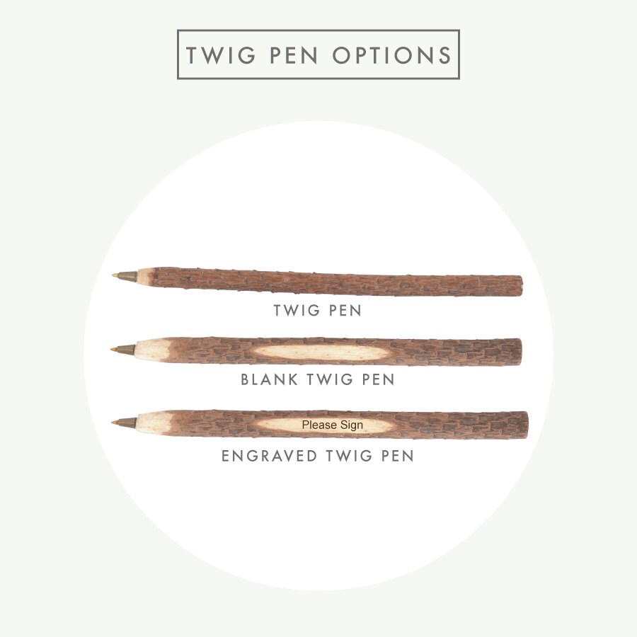 Engraved Twig Ballpoint Pen Wedding Signing Pen Pen for | Etsy