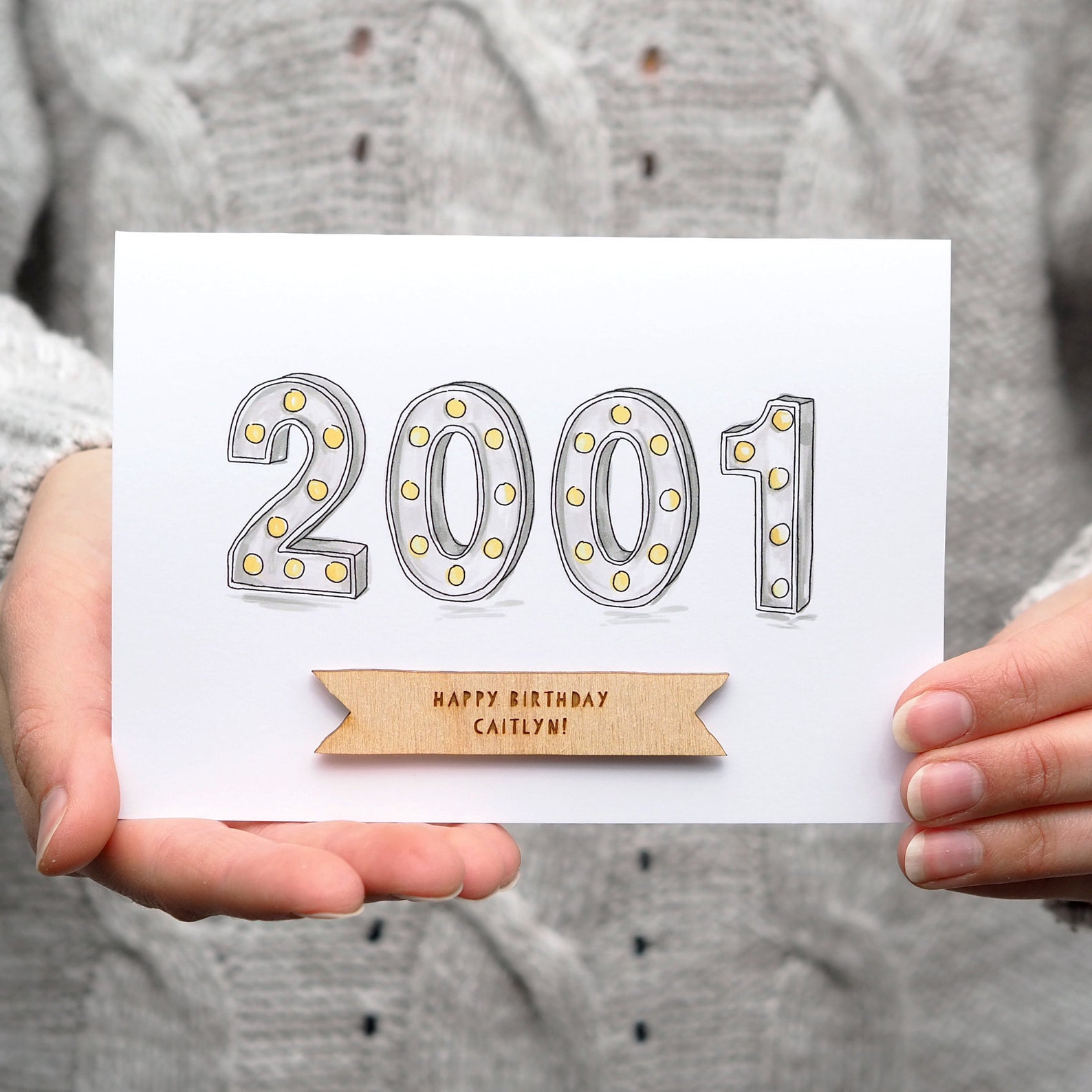 Personalised Year You Were Born Birthday Anniversary Card - Etsy