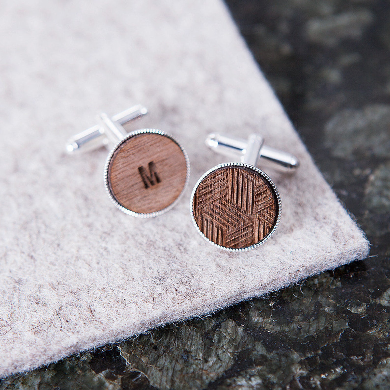 Personalised Initial Geometric Cufflinks New Job Gift Page - Etsy