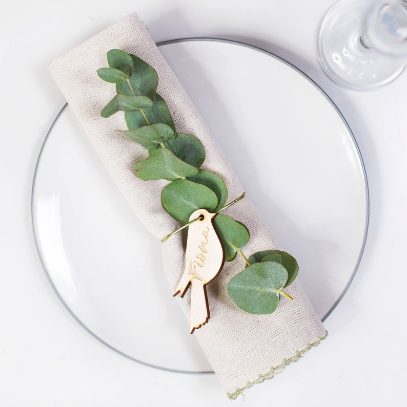 Personalised Robin Gift Tag Engraved Name Tag Wooden Name - Etsy