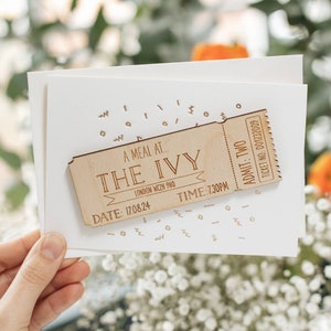 Personalised Wooden Ticket Gift Card Day Out Ticket 18th - Etsy