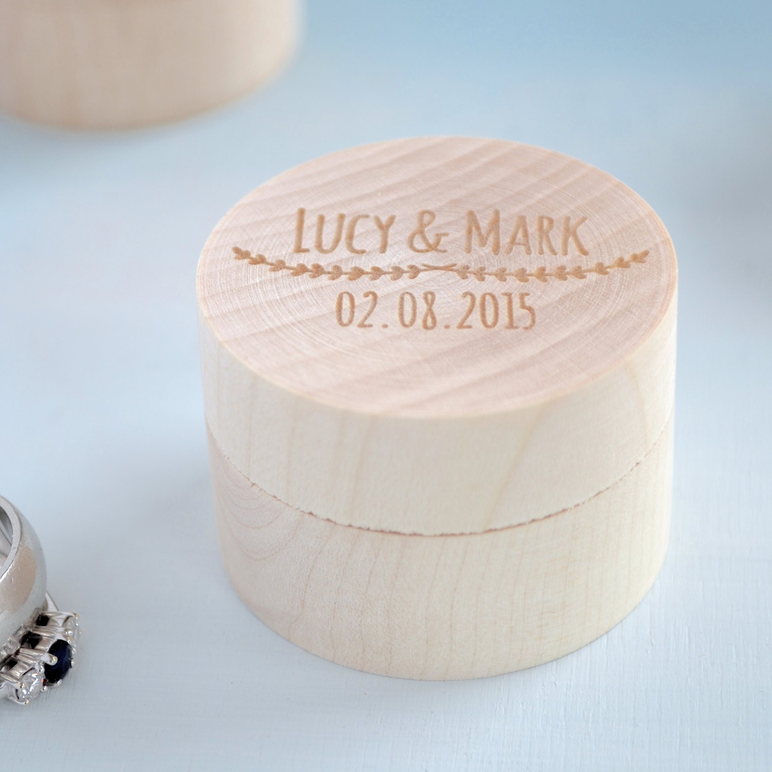 Engraved Wooden Ring Box Engraved Ring Box Wedding Ring - Etsy