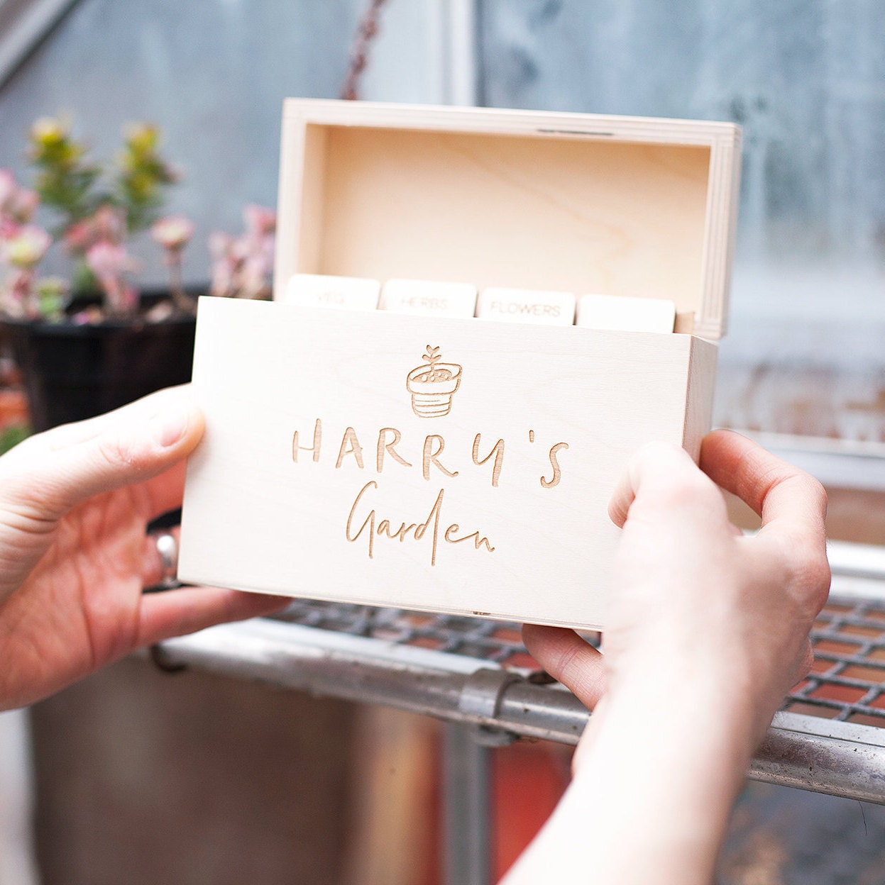 Personalised Garden Seed Box Seed Storage Organizer - Etsy UK