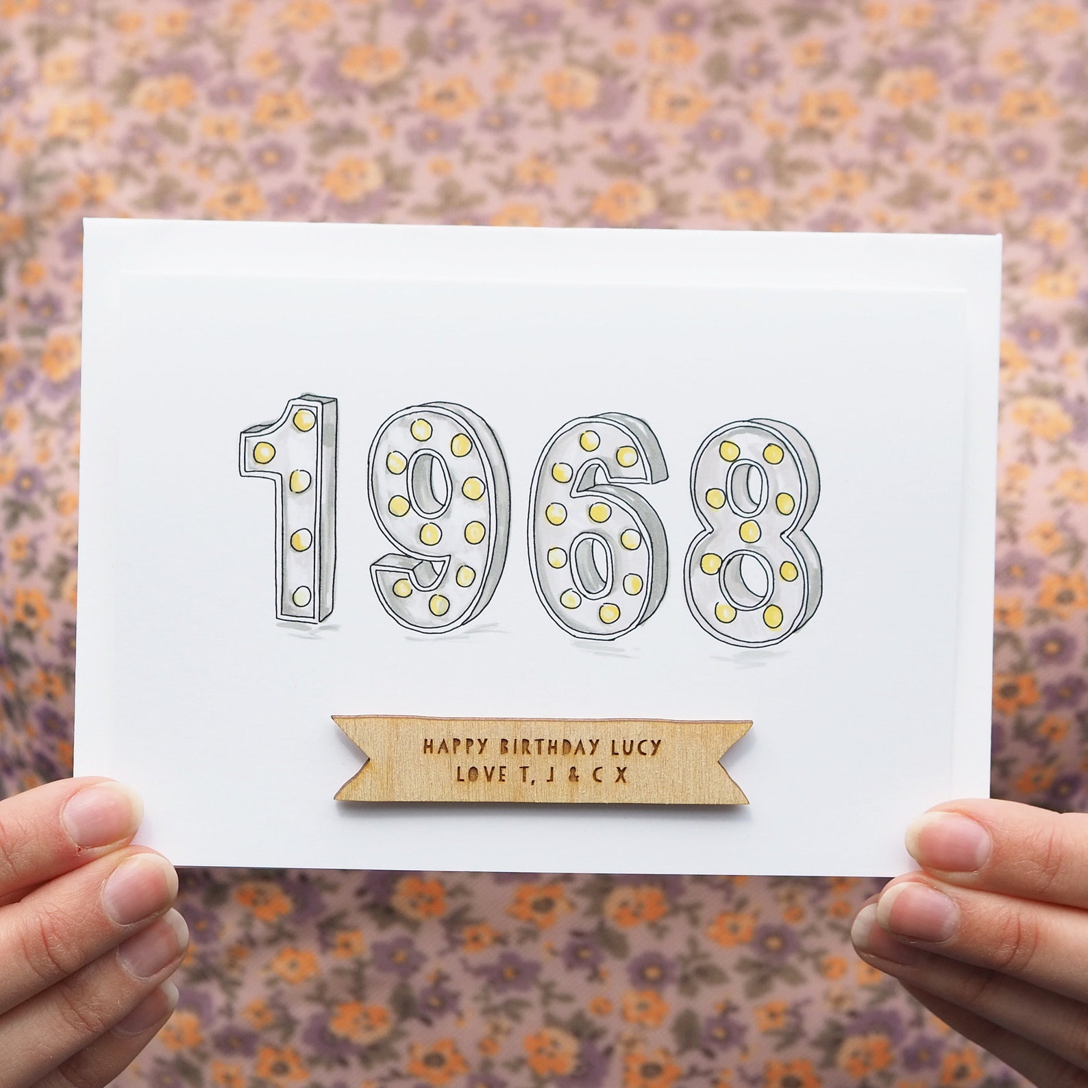 Personalised Year You Were Born Birthday Anniversary Card - Etsy