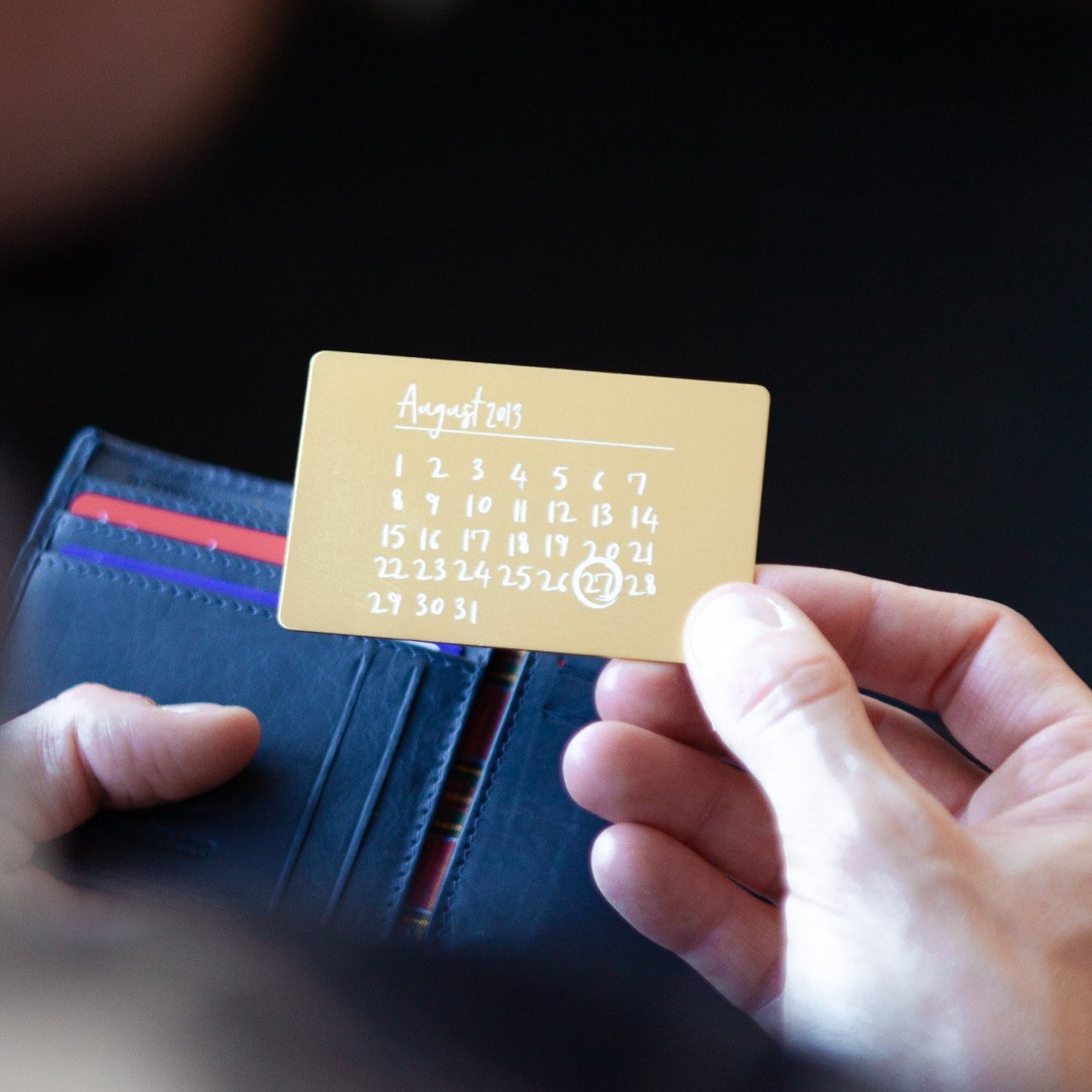 Personalised Calendar Metal Keepsake Card Memorable Date | Etsy