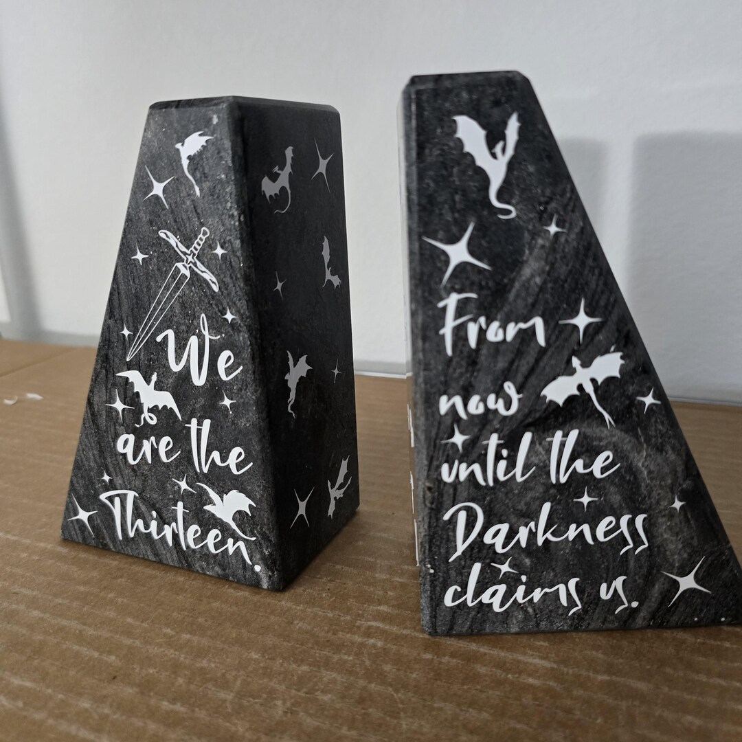 Marble Bookends - Book Quote Bookends - Throne of Glass Bookends - We ...