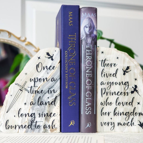 Glass Bookends - Etsy