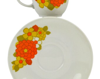 Orange tea set | Etsy