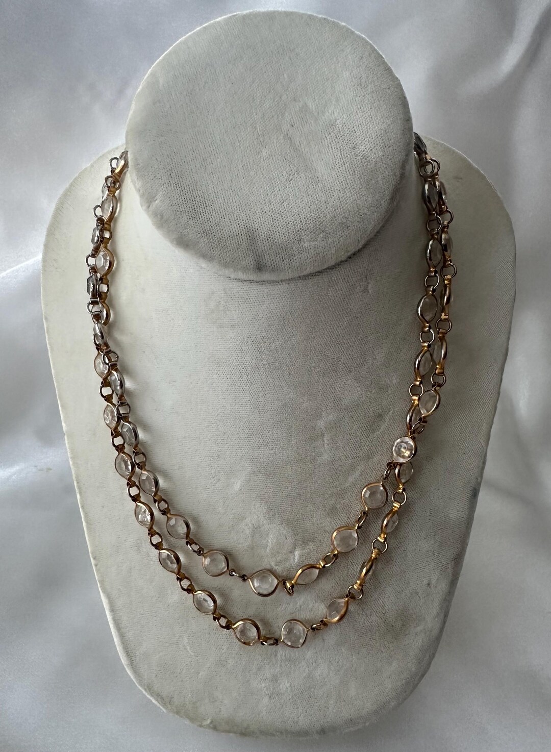 Vintage 80’s Clear Lucite Gem Necklace, 1980’s Jewelry - Etsy