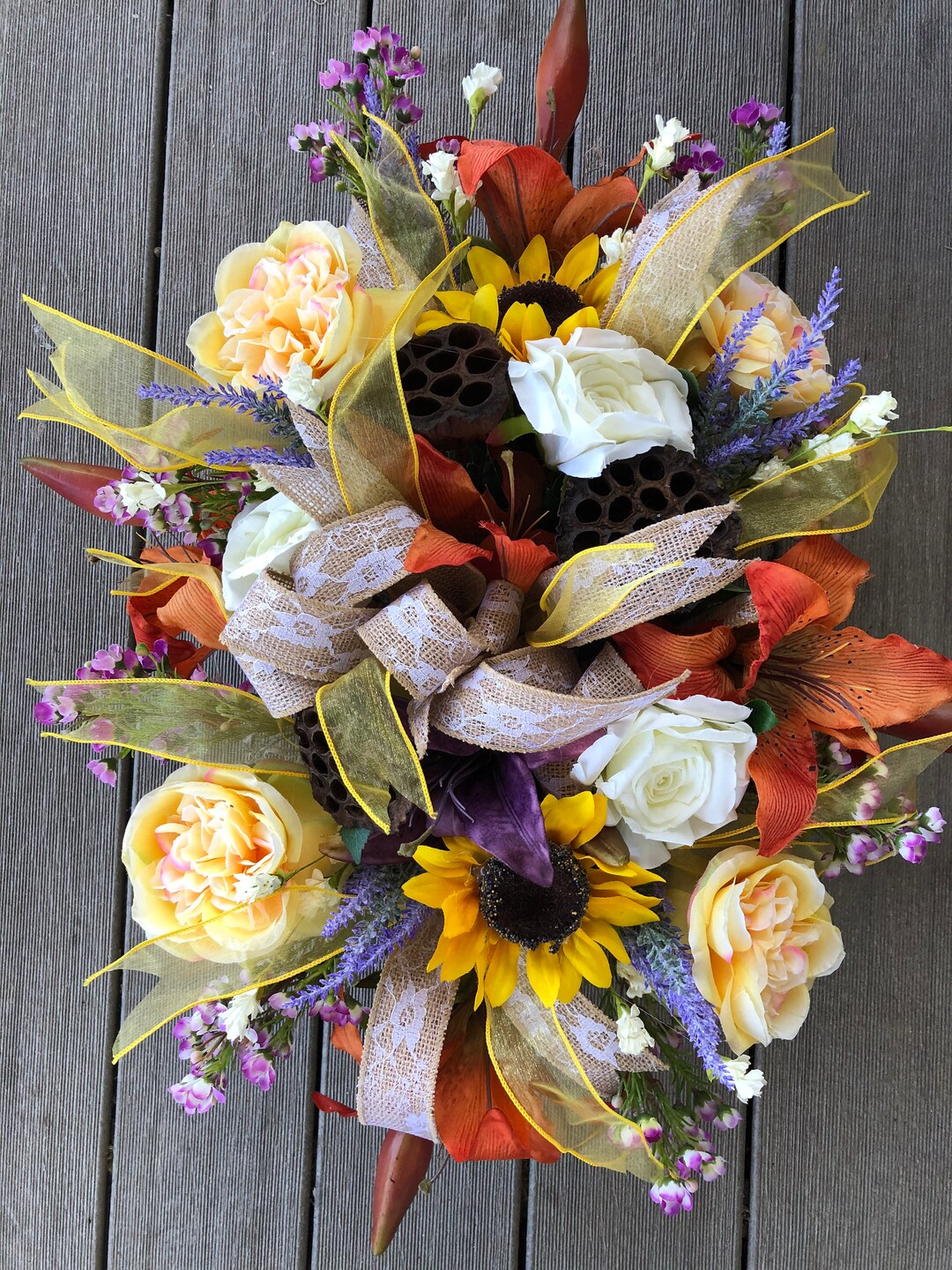 Vibrant Fall Colors for Grave as Pillow or Can Be Made Into Tombstone ...