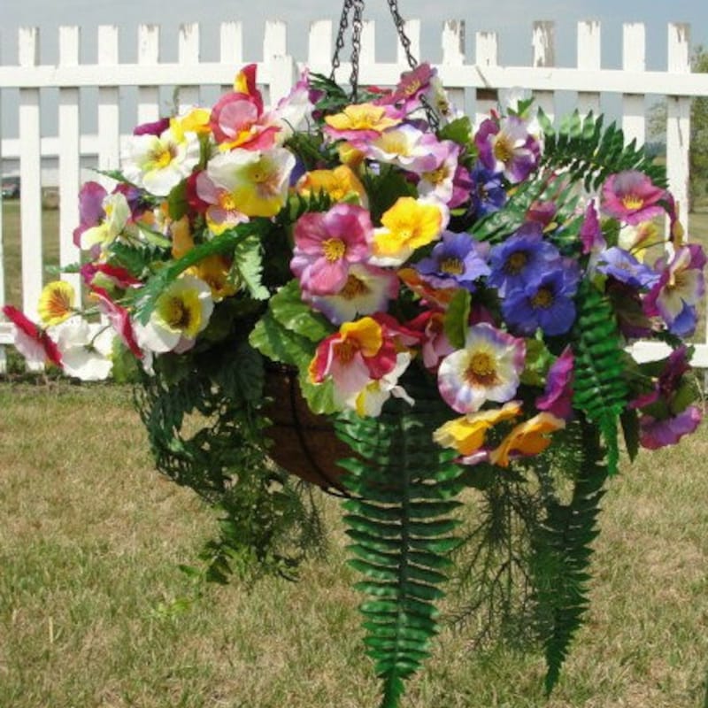 Silk Flower Basket - Etsy