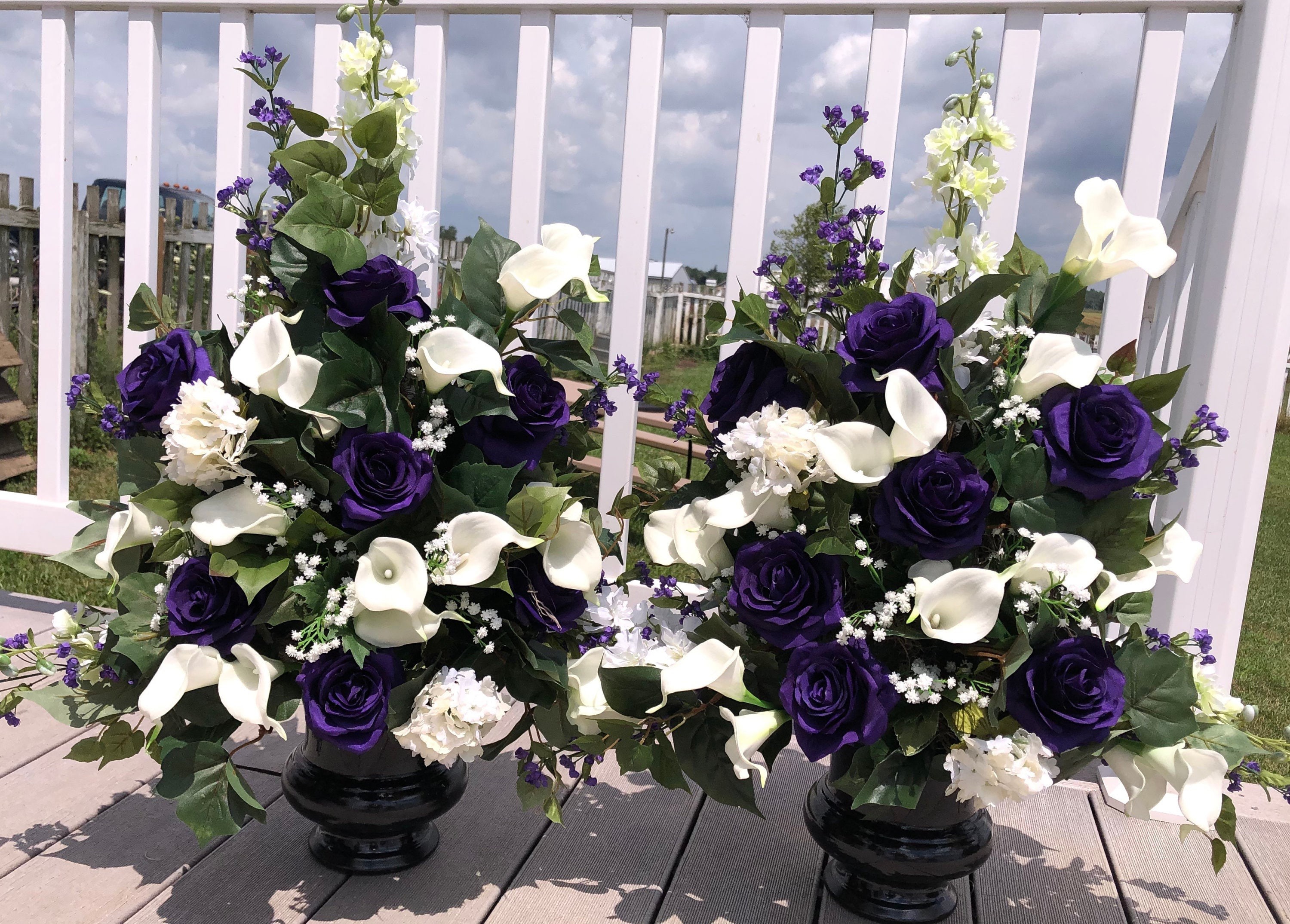 Purple Altar Floral Arrangements