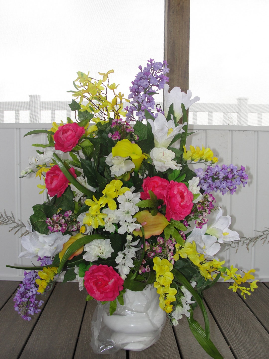 Spring Altar Arrangements Custom Seasons Welcome Approx. 28h X 24w ...
