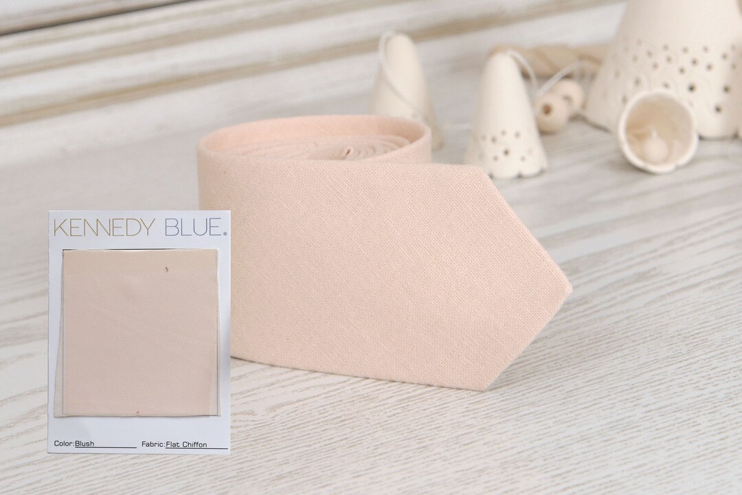 Blush Tie KENNEDY BLUE Men's Skinny Tie Rosewater Wedding Ties Necktie ...