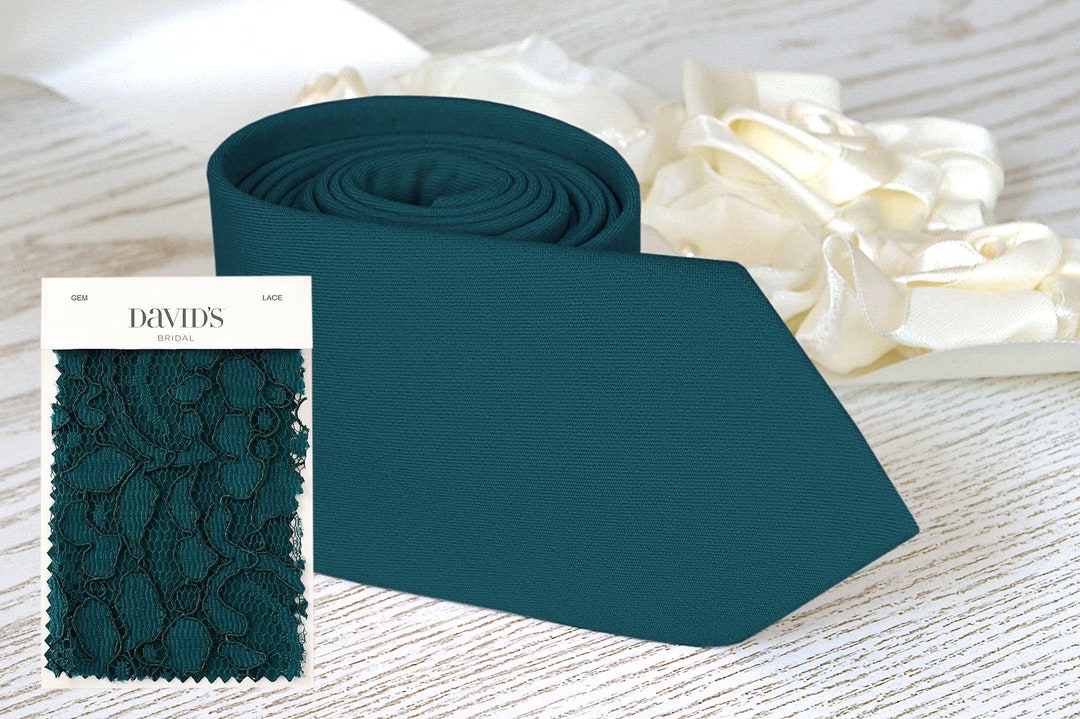 GEM LACE Tie David's Bridal Men's Skinny Tie Emerald Groomsmen Neckties ...