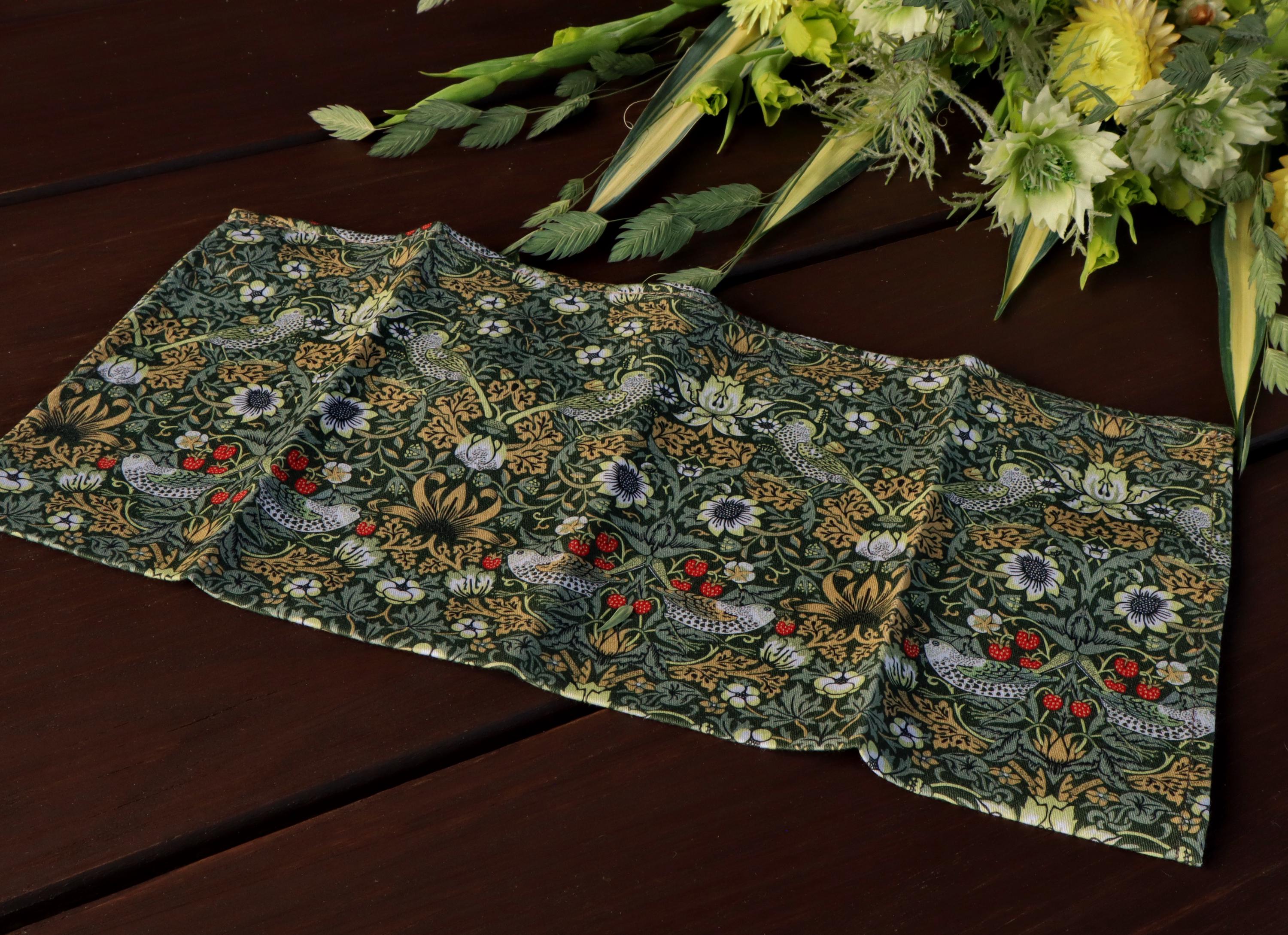 Bow Tie Olive Floral - Strawberry Thief Bird Bow-tie Flower Garden ...