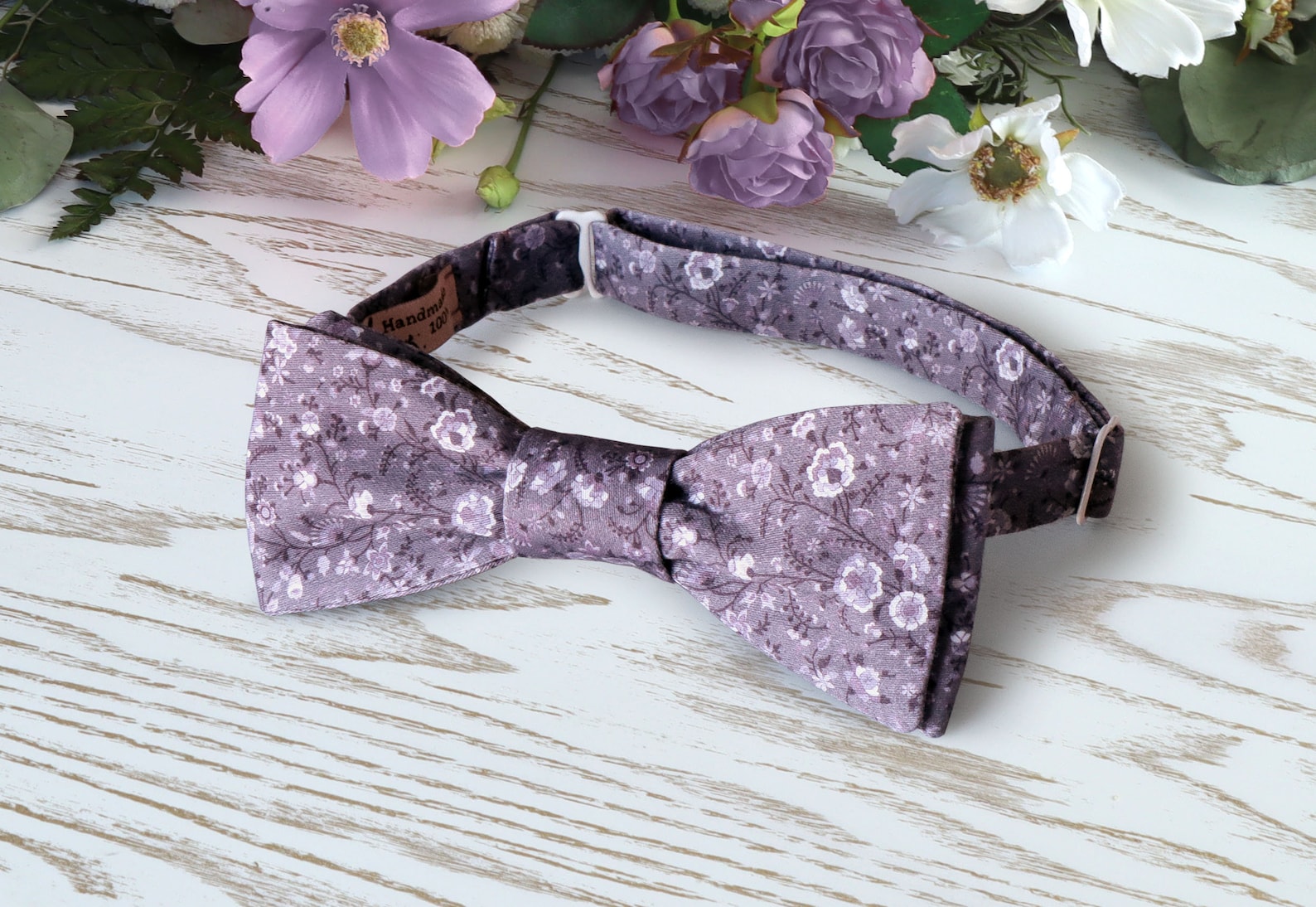 LILAC Floral Tie Wedding LAVENDER Haze Wildflowers Necktie Purple ...