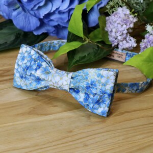 Tie Floral Blue Hydrangea Men's Skinny Tie Medium Blue - Etsy