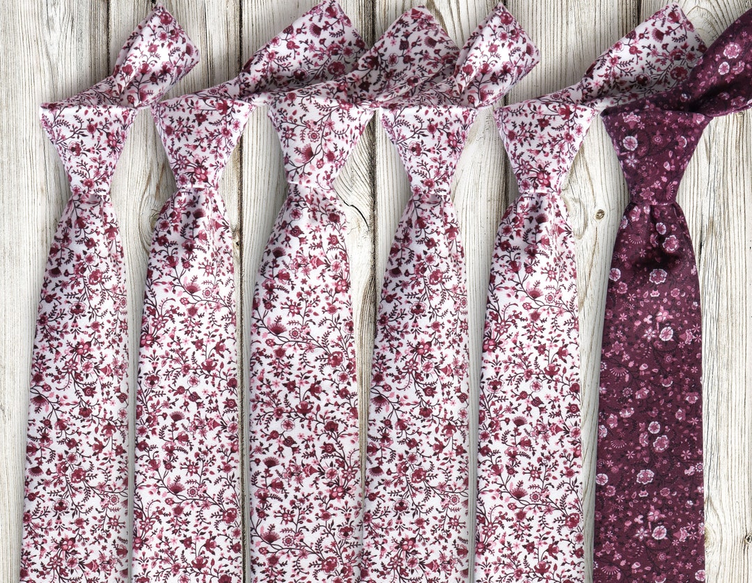 Mens Floral Ties Set 6 Pieces: Grooms Set 5 White CHIANTI Floral Ties ...