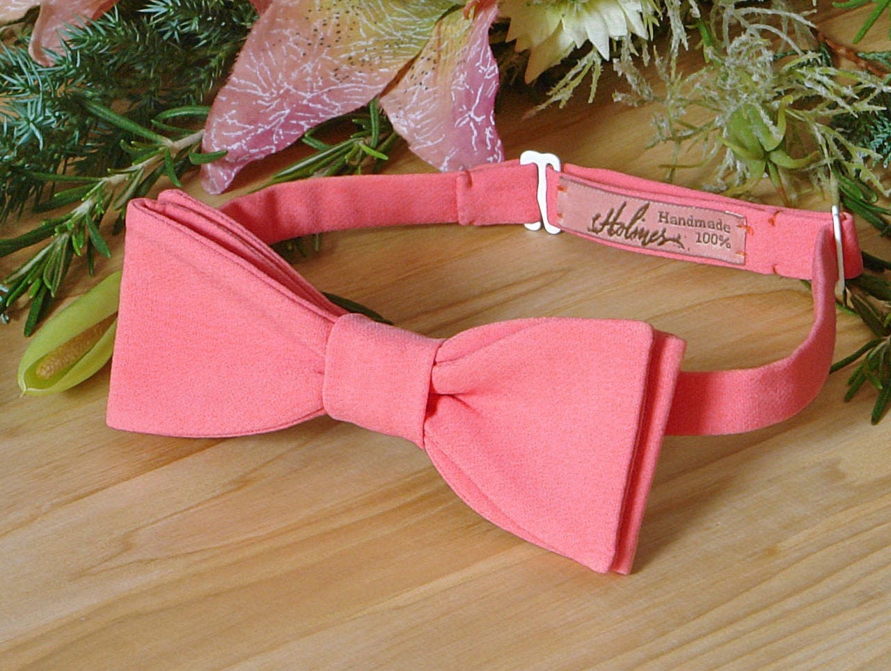 Bow Tie CORAL REEF David's Bridal Classic Bow Tie Wedding | Etsy