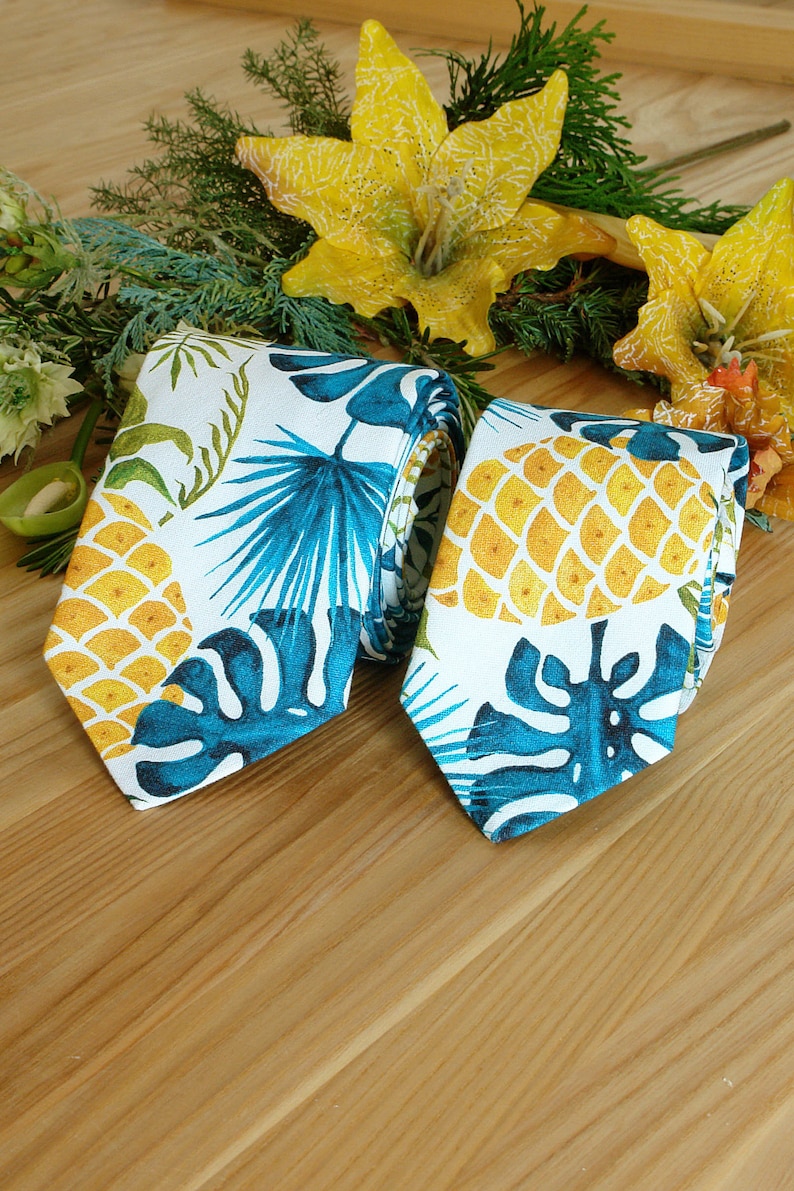 Tropical Necktie BARBADOS Wedding Jungle Tie Floral Tropical Beaches ...