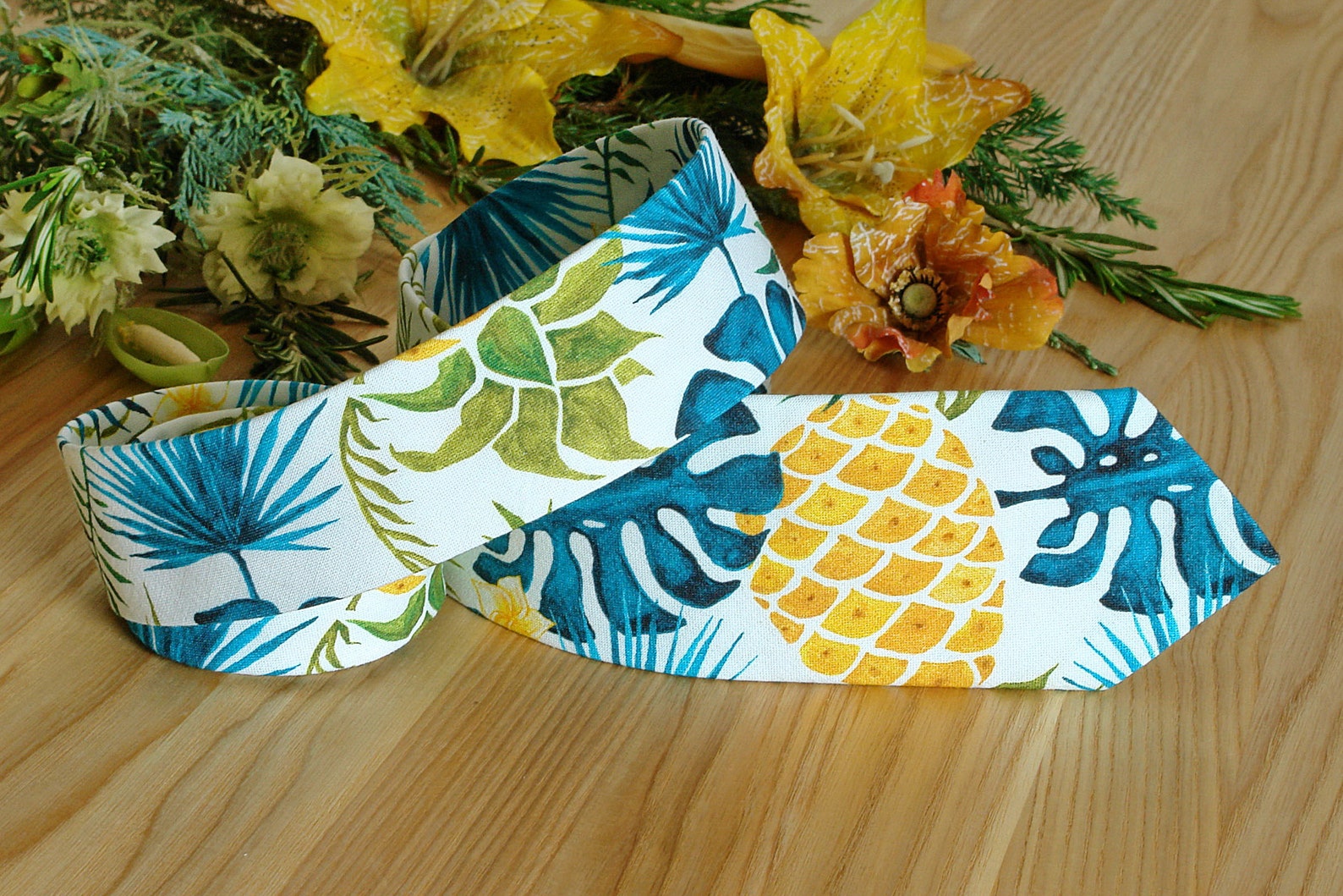 Tropical Necktie BARBADOS Wedding Jungle Tie Floral Tropical Beaches ...