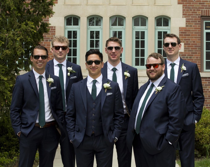 Emerald Green Tie Dark Green Wedding Neck Ties Emerald Wedding - Etsy