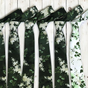 Mens Floral Ties Set 6 Pieces: Grooms Set 5 Emerald Green Floral Ties ...