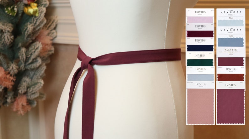 Flower Girl Sash Tie Sash Bow GEM David's Bridal Wedding Junior ...