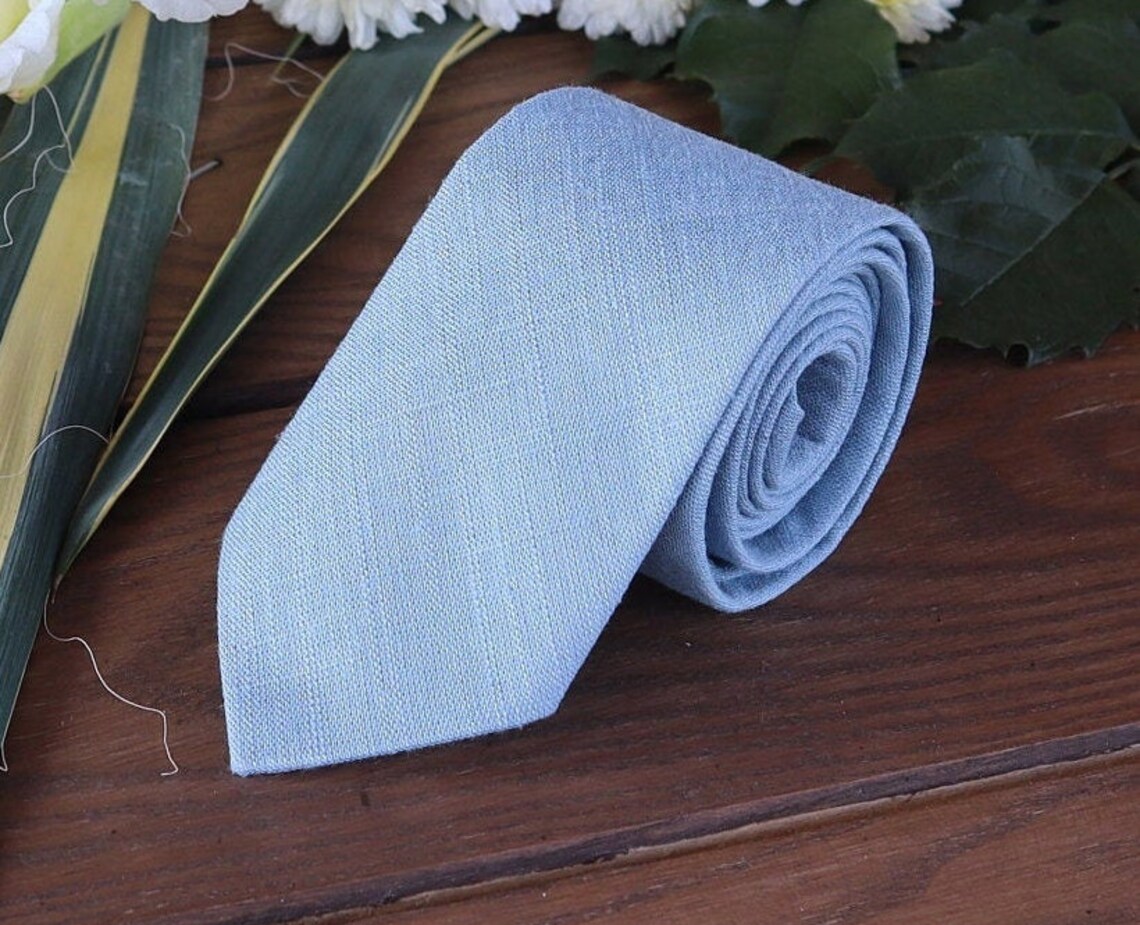 Pale Blue Tie WEDDING COLOR Polo Blue Men's Skinny Tie Blue Wedding ...