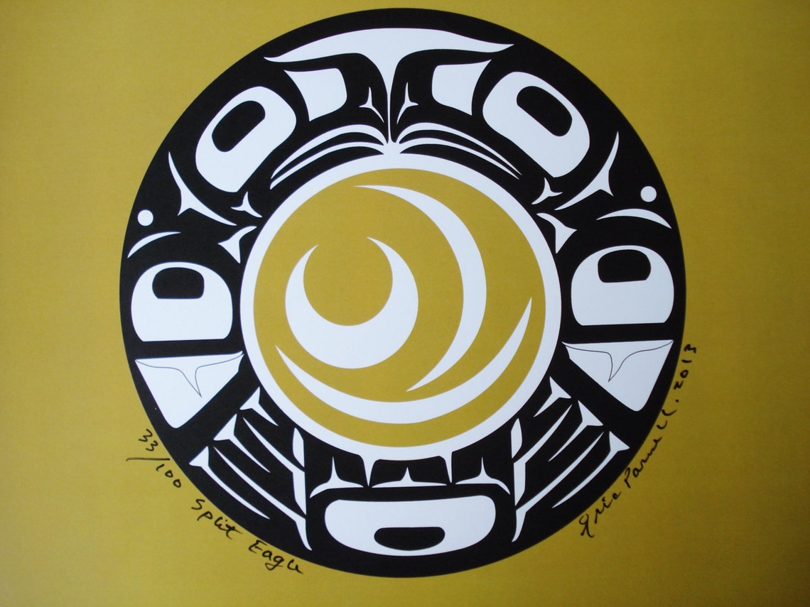 Northwest Coast Native Art Haida Split Eagle Ltd Edition Print Signed ...