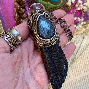 Black Moon Lilith - Silver Sheen Obsidian, Raw Black Tourmaline & Ice ...