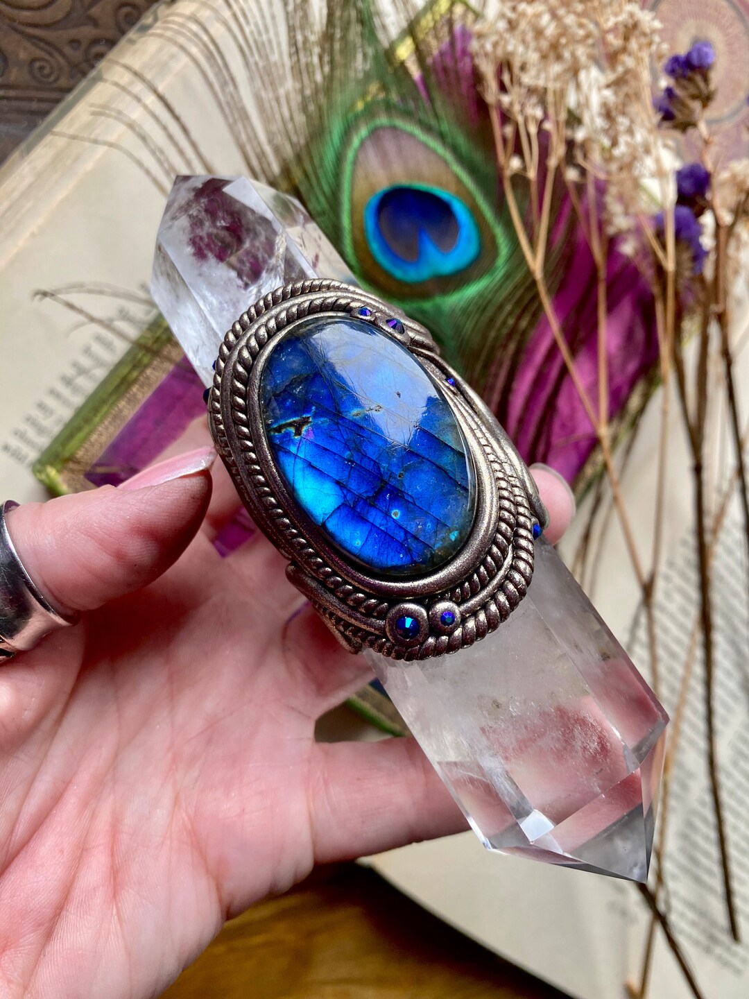 Interstellar Goddess Vivid Cobalt Blue Fire Flash Labradorite & Double ...