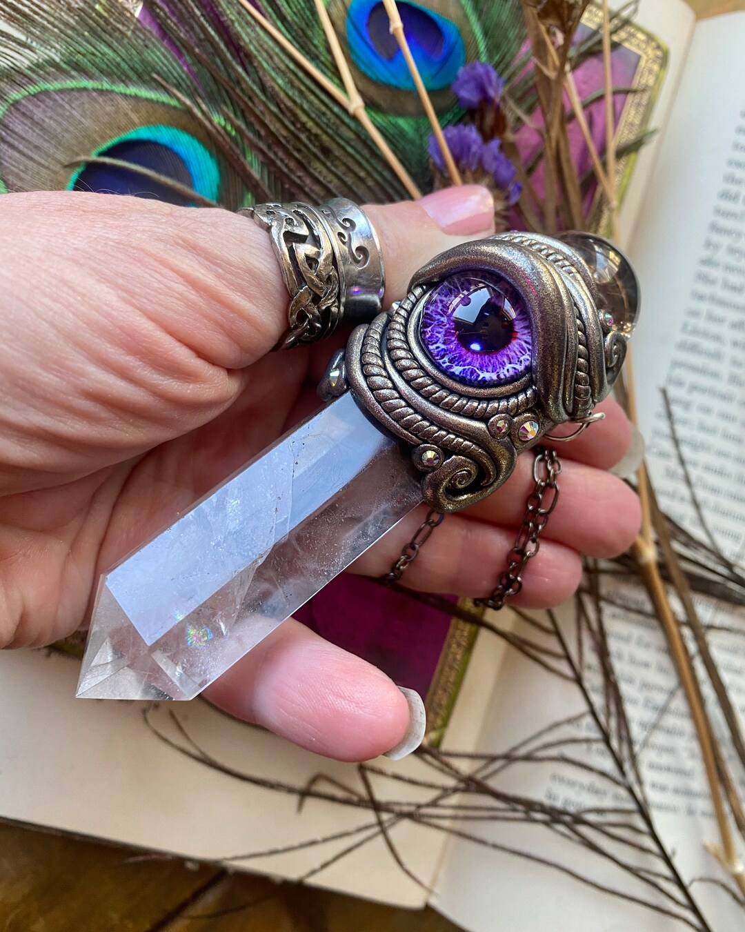 Violet Visions Beautiful Mystic Violet Glass Eye, Rainbow Included ...
