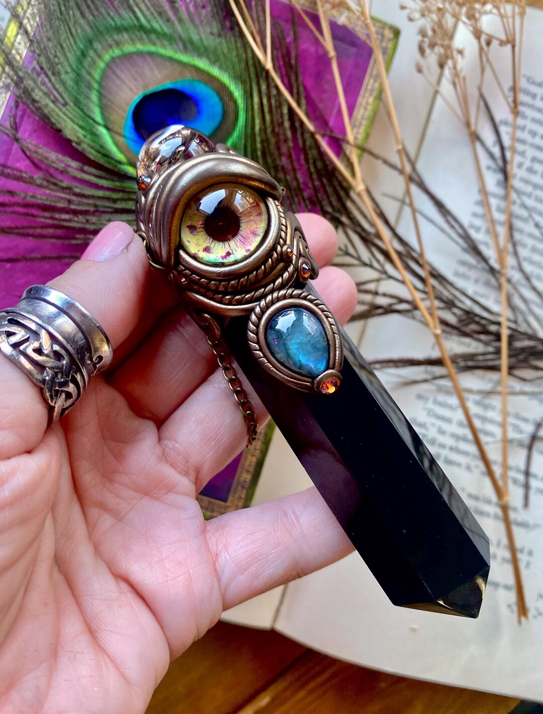 The Grounded Visionary Black Obsidian, Blue Flash Labradorite, Rainbow ...