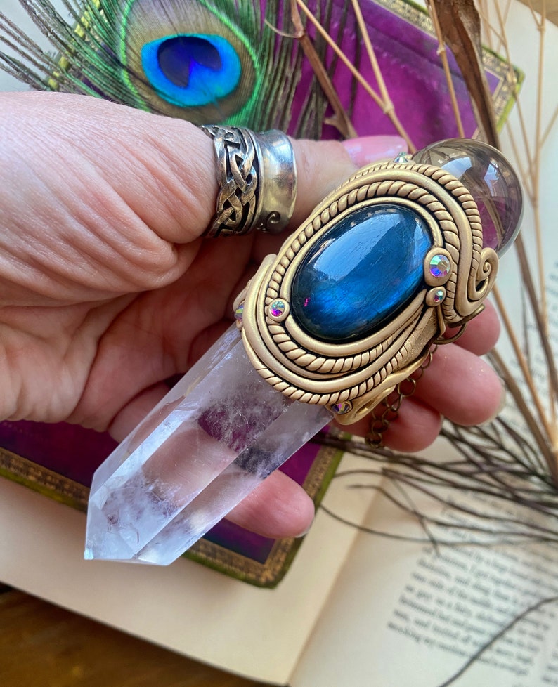 Gemini Rising Stunning Cobalt Blue Flash Labradorite & Ice Water Clear ...