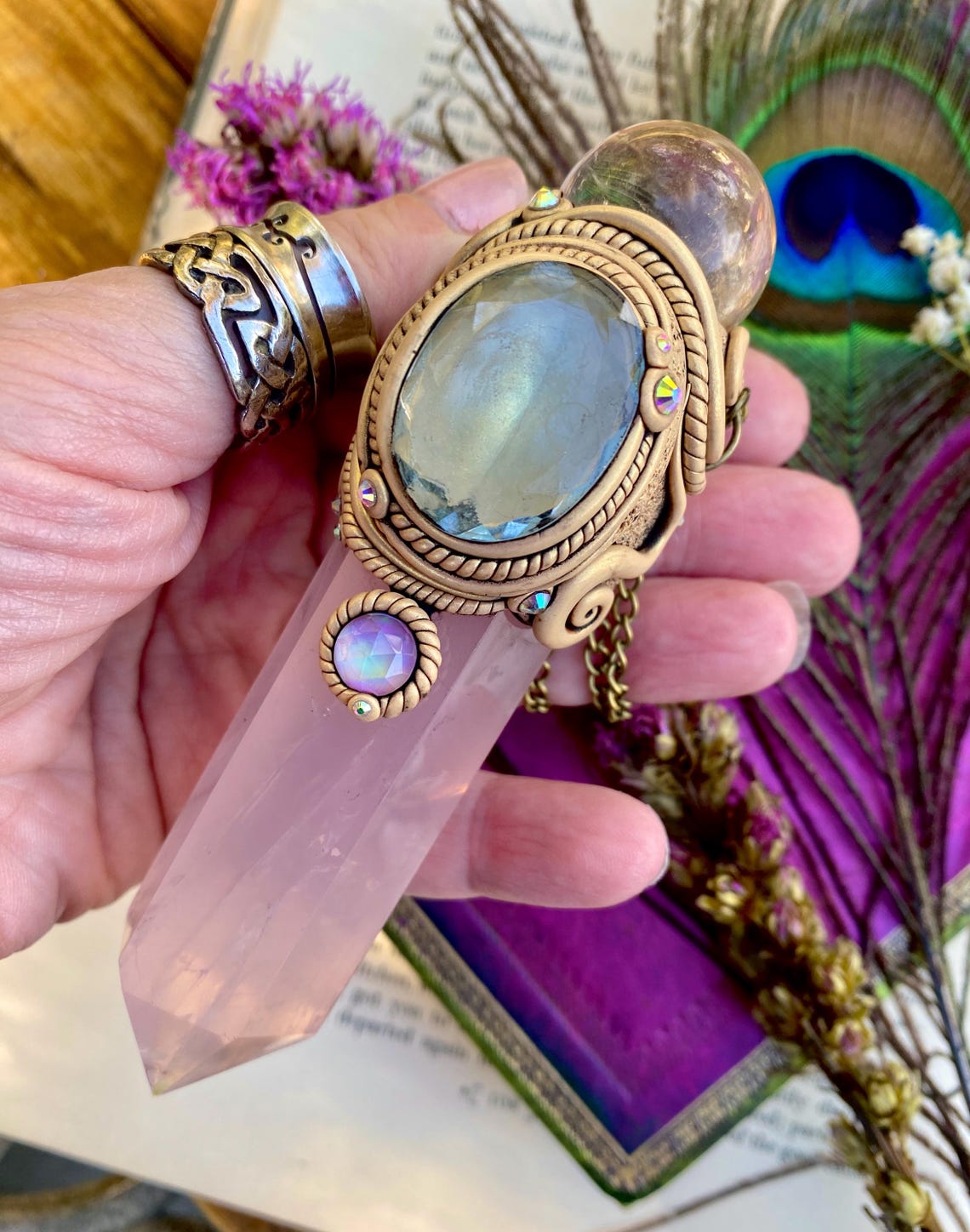 Venus in Pisces - Candy Pink Rose Quartz, Faceted Aurora Opal, Faceted ...