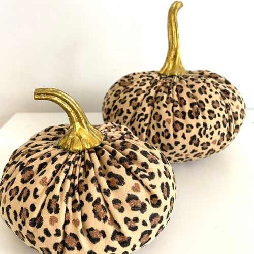 Leopard Print Pumpkins the Set - Etsy