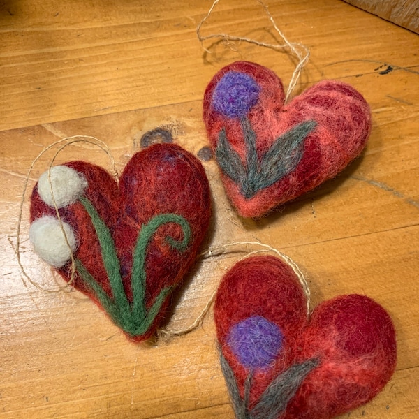 Wool Hearts - Etsy
