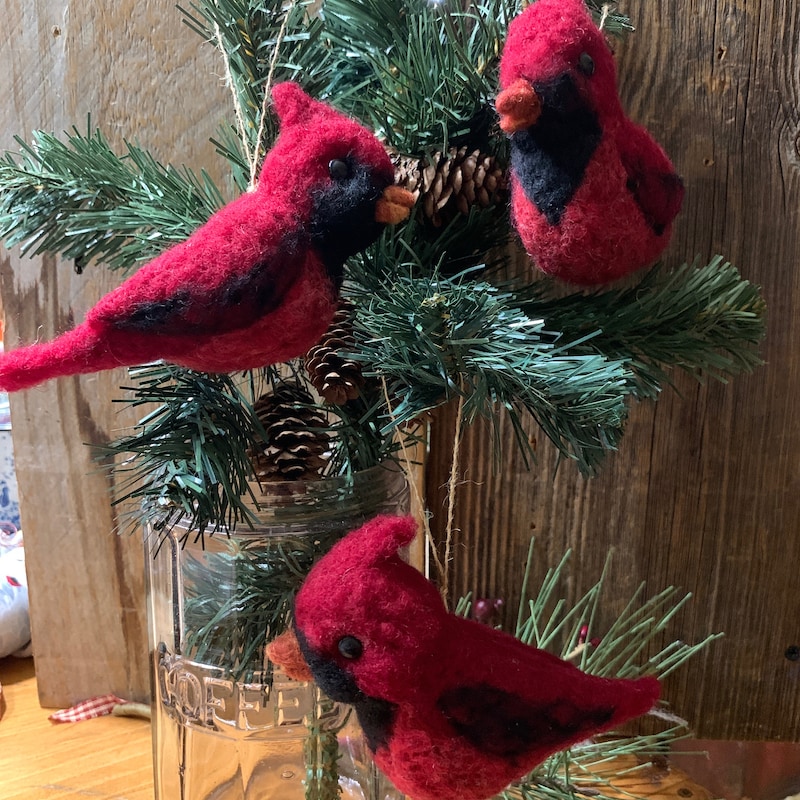 Cardinal Felt Ornament - Etsy