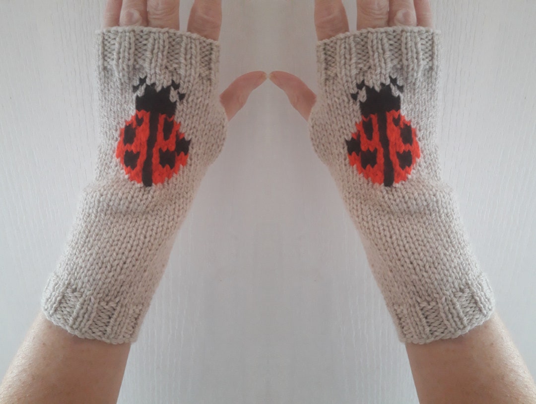 Ladybird Ladybug Wrist Warmers Fingerless Gloves - Etsy