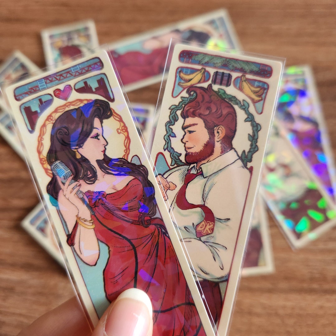 Art Nouveau Singer • Elegant Woman and Gentleman • Holographic Stickers ...