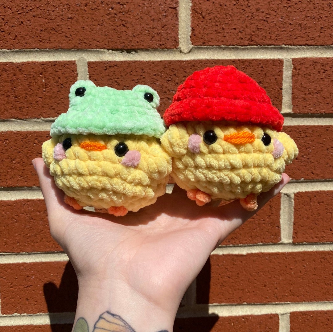 Handmade Crochet Baby Duck With Hat - Etsy