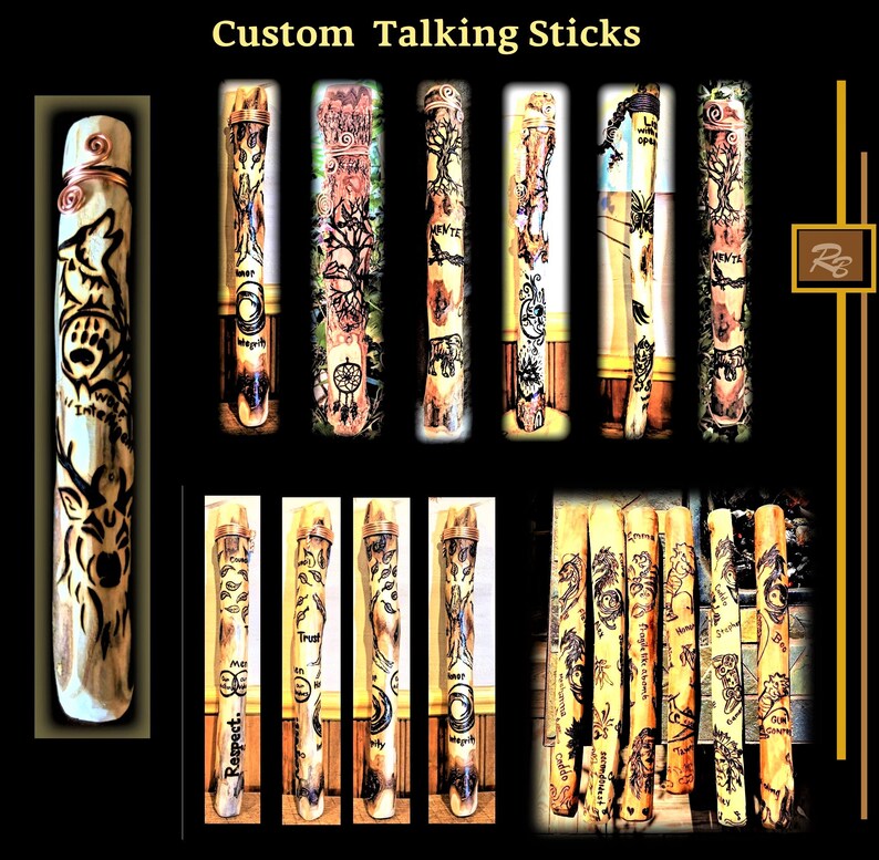 Talking Sticks Custom Talking Stick Company Logo Group - Etsy