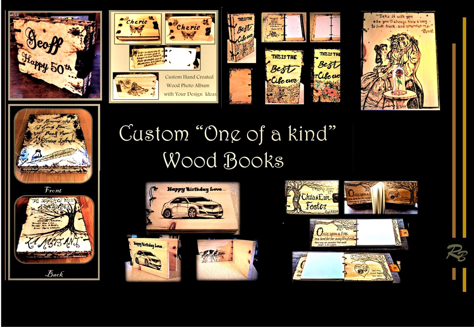 Memory Book Journal Photo Album Wood Book Fifth - Etsy