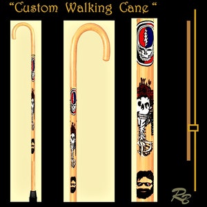 Sugar Skulls, Hiking Stick, Custom, Painted, Personalized, Walking ...