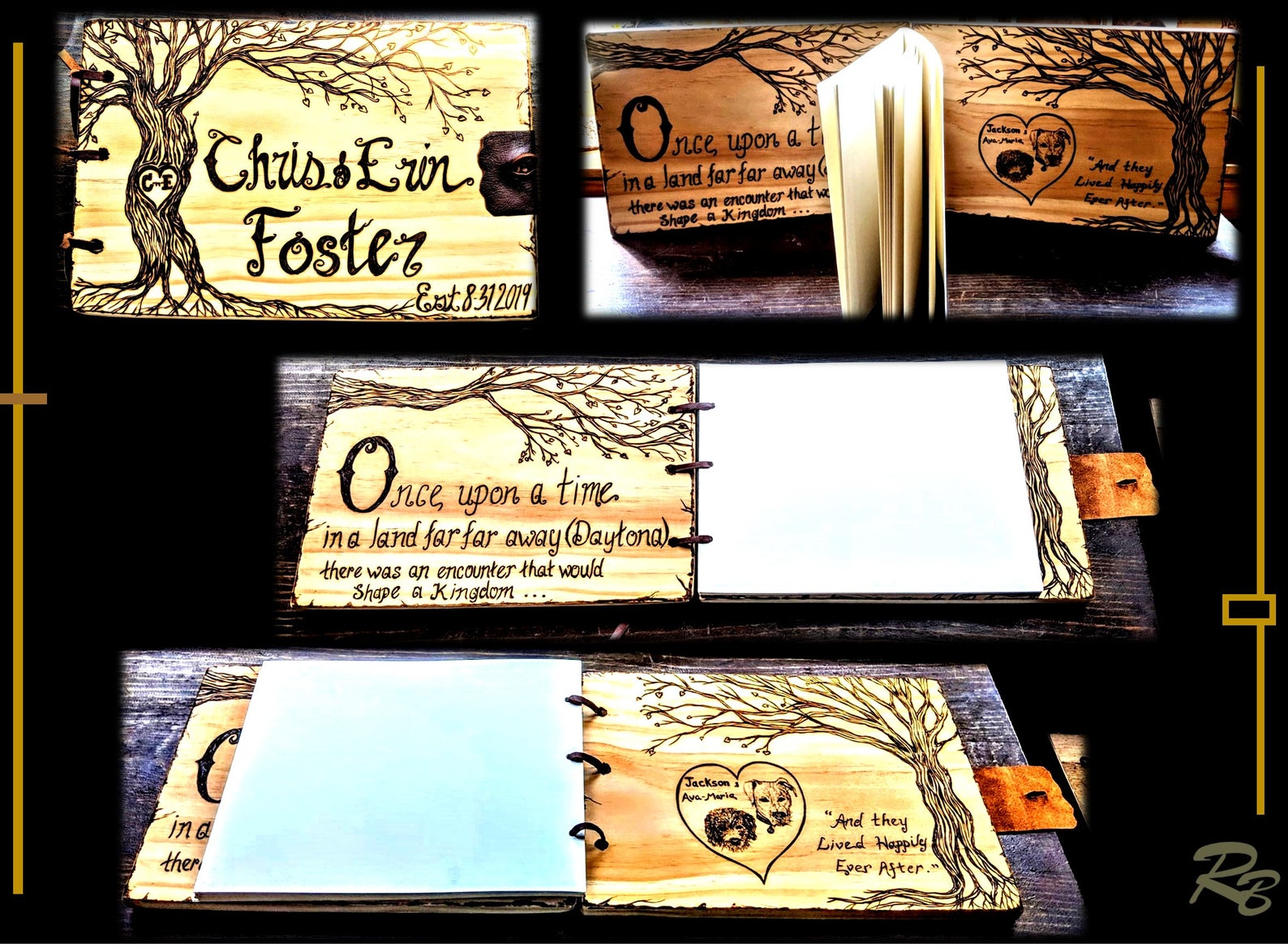 Memory Book Journal Photo Album Wood Book Fifth - Etsy