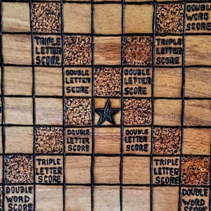 Wood Scrabble Board, Custom Scrabble Board, Personalized, Hand Created ...